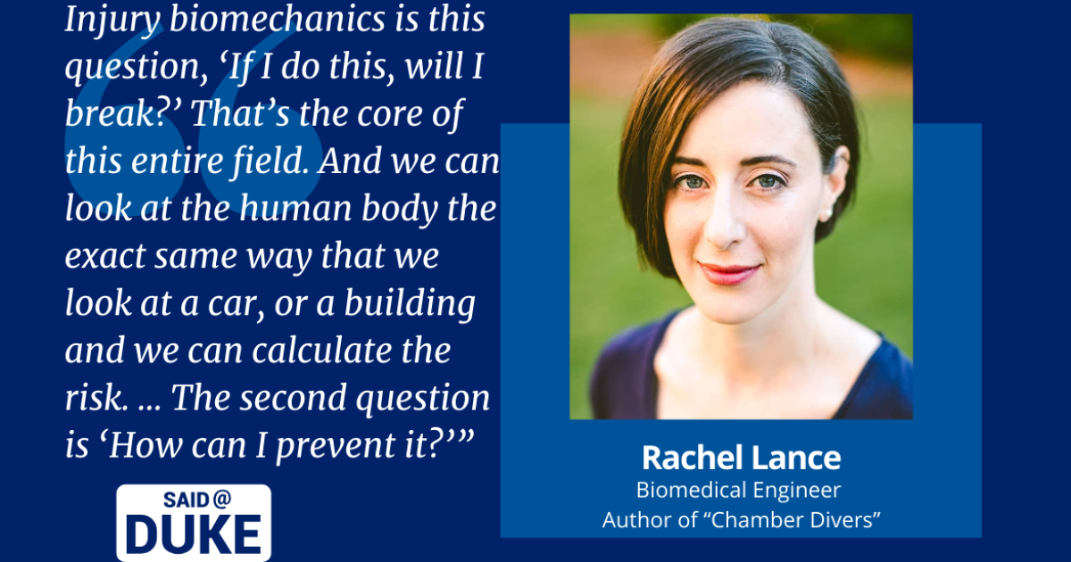 Said@Duke: Rachel Lance On Scientists Who Risked Their Lives To ...