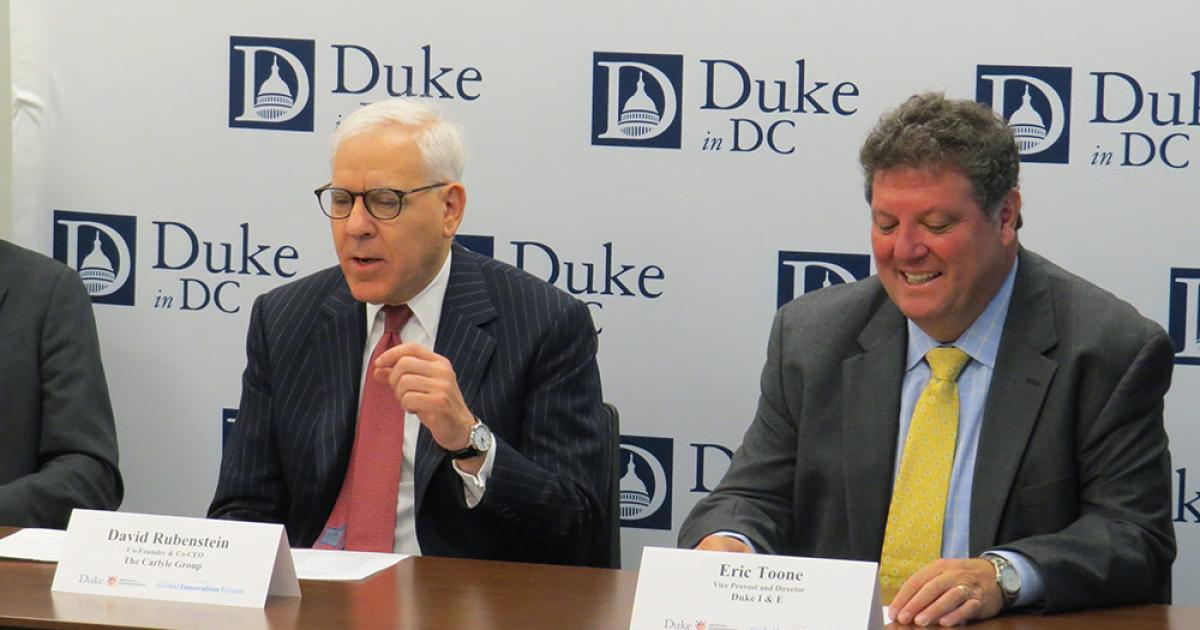 Duke Holds DC Panel Discussion on Universities and Entrepreneurship ...